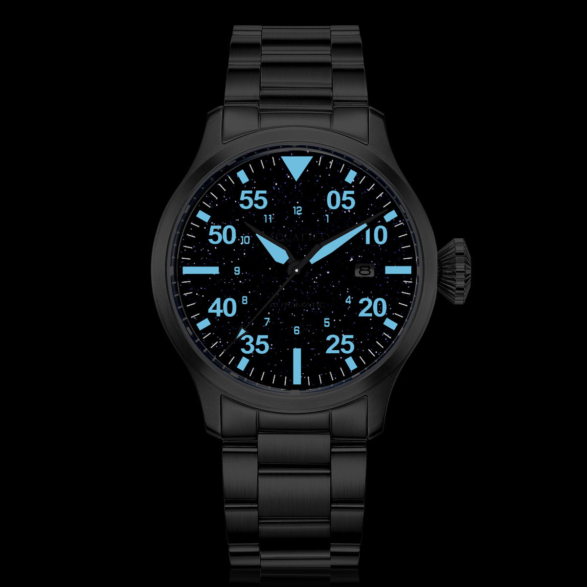 Elevate Your Wrist: Discover Gradient Green Dial Automatic Pilot Watch ...