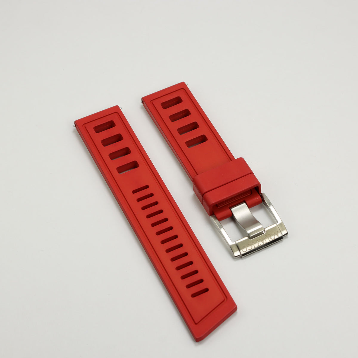 Best 22mm FKM Red Rubber Watch Strap – Vulcanized & Waterproof Sale ...