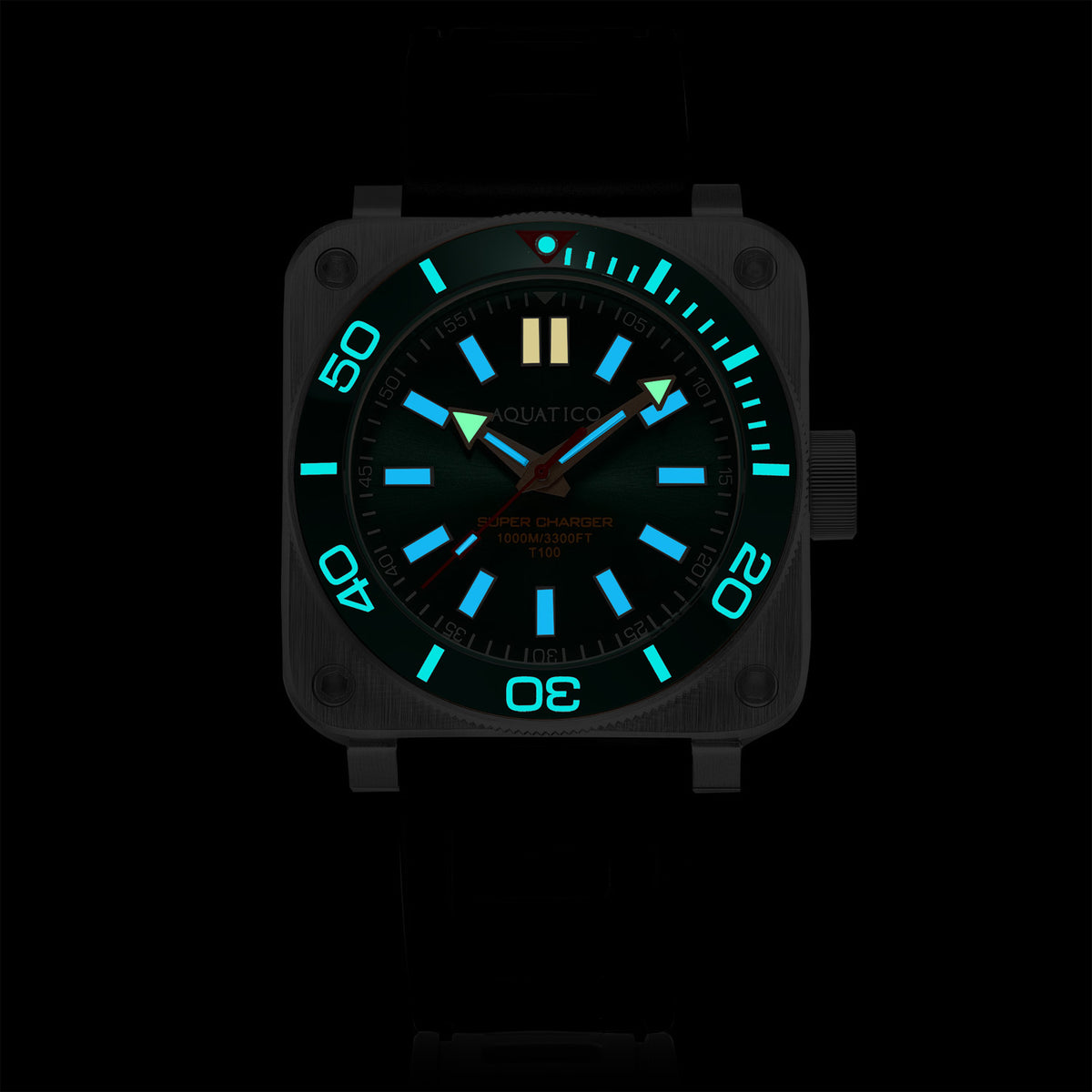 Aquatico Steel Man Blue Dial Ceramic Bezel Watch (SWISS MADE ETA2824-2 ...