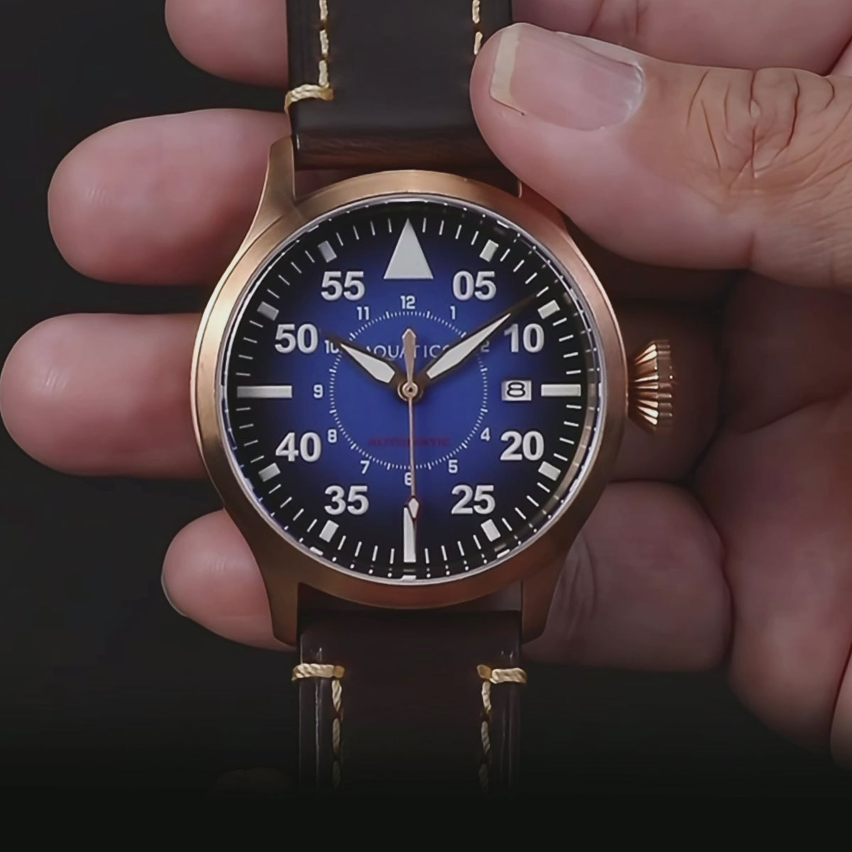 Discover the Elegance: Gradient Blue Dial Automatic Pilot Watch | Your ...