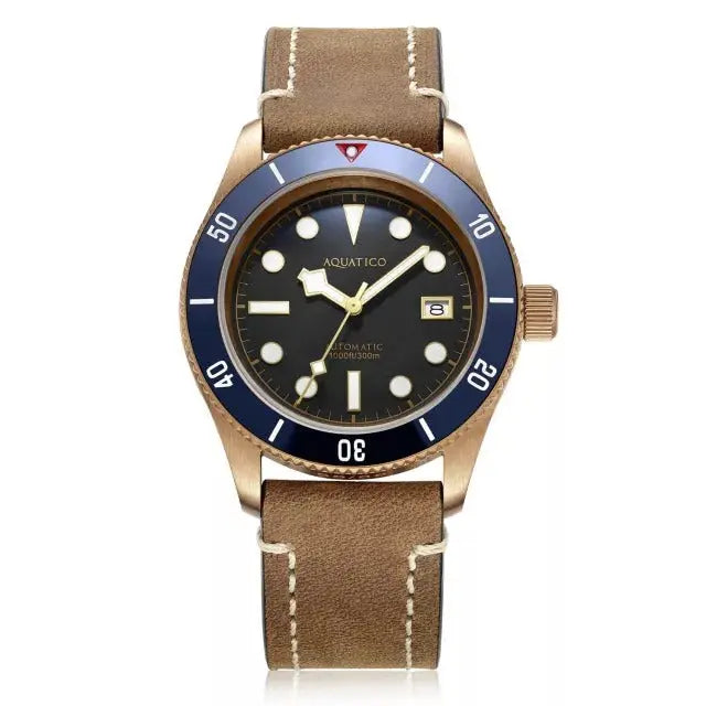 Aquatico Bronze Sea Star Black Dial Automatic Watches for Men ...